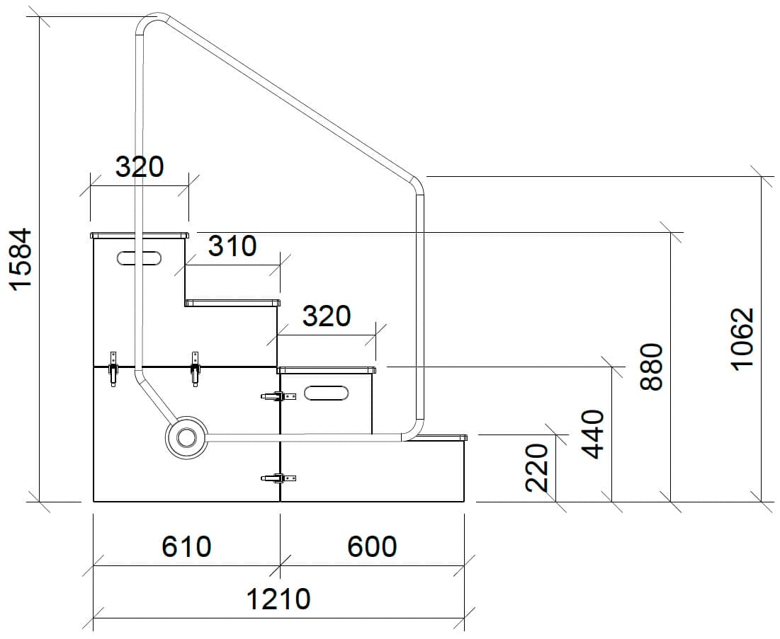 Modular Dock Steps — Versatile Boarding Steps for Yachts